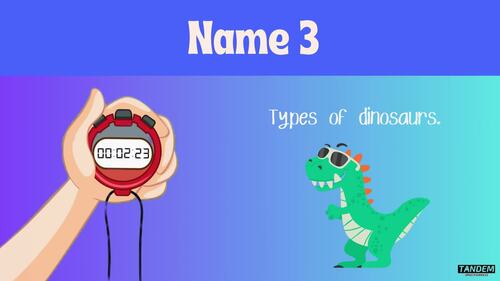 Name 3 Things: Speech Therapy Group Activity by Tandem Speech Services