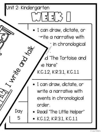 Kindergarten Writing Unit 2 | Benchmark Aligned Lessons | No Prep ...