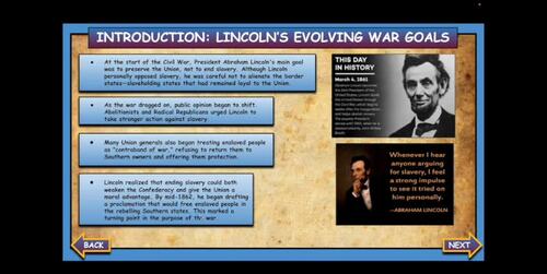 The Emancipation Proclamation L38 Lesson Bundle.Powerpoint Worksheets