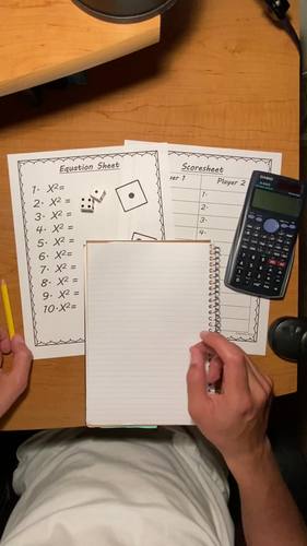 Back to School Square Numbers Activity | 5th/6th Grade Math Game