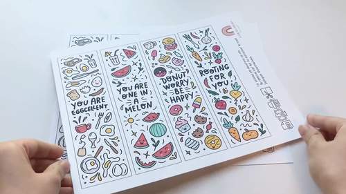 Digital Bookmark | Food Encouragement | Print Your Own | Instant Download