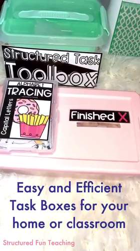 Tracing Activities - ALPHABET TASK BOXES for Preschool, Pre-K, Kindergarten