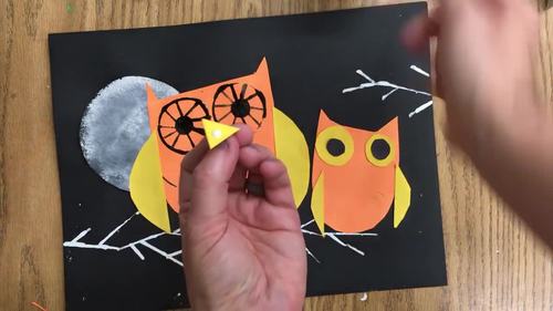 FALL / HALLOWEEN OWL ART COLLAGE + PAINTING + VIDEO INSTRUCTIONS!