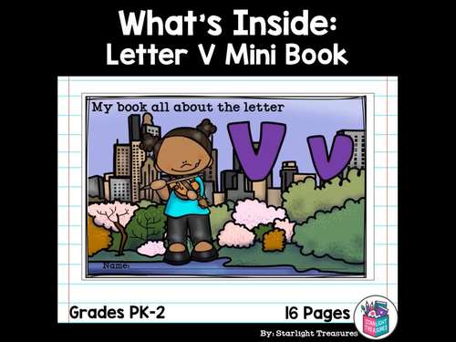 Alphabet Letter of the Week: The Letter V Mini Book by Starlight Treasures