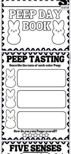 "Peep Day" Science and Writing Activities and Book for Easter and Spring