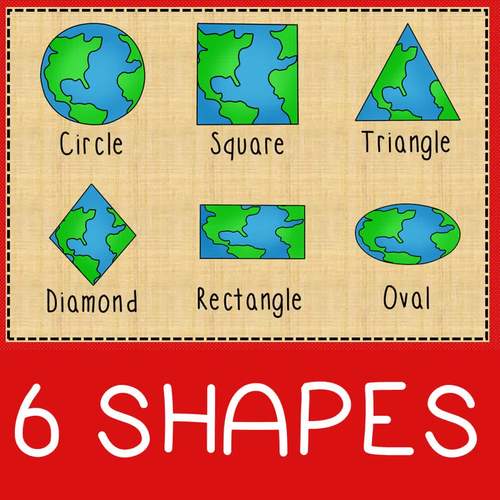 Preschool Earth Day activity 2D shape sorting by JK Special Education