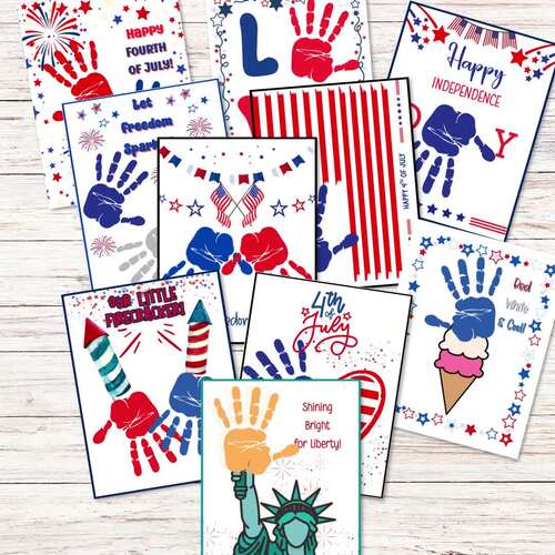 4th of July Handprint Art Templates | Patriotic Craft for Preschool ...