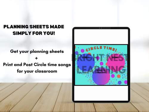 ECE Digital Program Planner, Circle Time Songs for Teacher | TPT