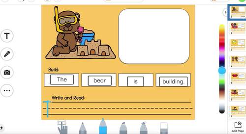 Summer Sentence Scramble for Writing Preloaded Seesaw Activity | TPT