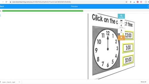 Telling Time to the Hour Set #1 - Boom Cards™ - For Distance Learning