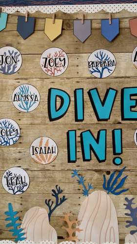 Editable Ocean Welcome Bulletin Board by Hanging with Mrs Hulsey