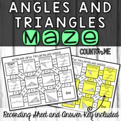 No Prep Angles (parallel lines cut by a transversal) and Triangles ...