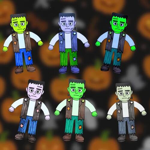 Frankenstein Craft | Halloween Craft Template | Frankenstein’s Monster ...