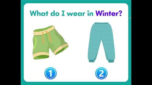 Winter Clothes Task cards for Prek & K. Printable & Digital Cards ...