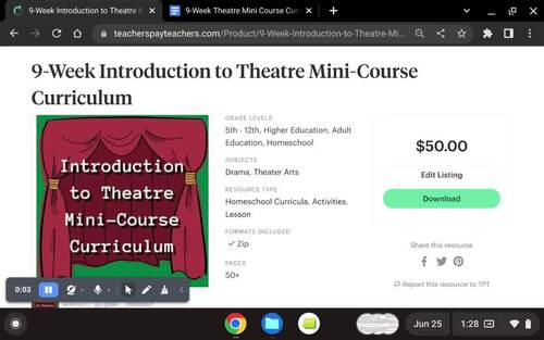 9-Week Introduction to Theatre Mini-Course Curriculum by The Drama GOAT