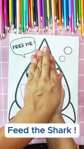 Feed the Shark! Art Craft & Color Game – Interactive Ocean Animal ...