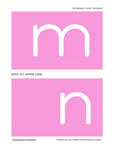 Sandpaper Letters Language PRINT YOUR OWN Sensorial Writing Practice ...