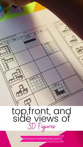 Top Front Side Views of 3D Shapes Activity VA SOL 8.7 by The Sassy Math ...