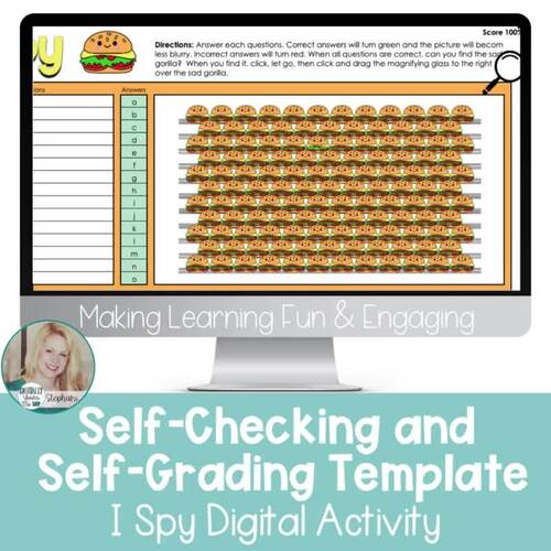 Editable Self-Checking I Spy Template Digital Resource Activity Vol.4