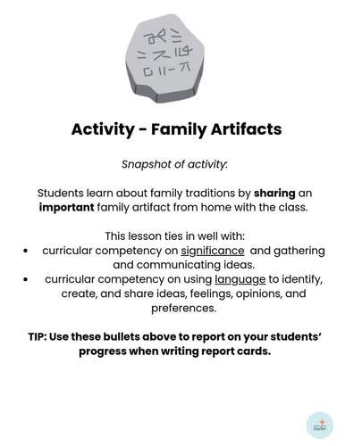 Kindergarten Social Studies Family Stories and Family Traditions Unit