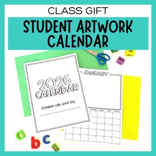 Editable Student Calendar Gift | 2025 & 2026 Versions | End of Year ...