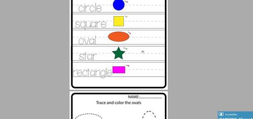 All About Shapes Worksheet,Ideal Shapes Workbook Preschool-Kindergarten.