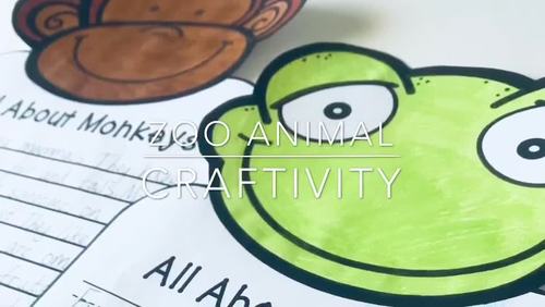 Zoo Animal Writing Crafts First Grade Nonfiction Writing Zoo Animal ...