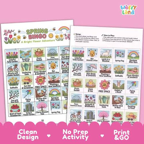 Spring Bingo Game | Spring Vocabulary Activity | Flower Life Cycle ...