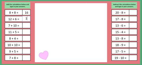 Digital Pixel Art NO PREP - Owls with GIFs Addition and Subtraction to 20