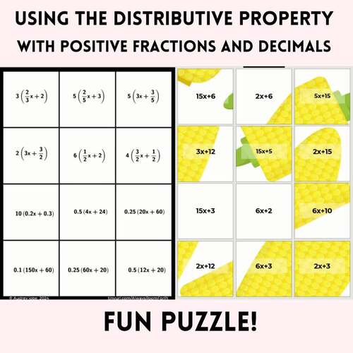 Distributive Property Digital Activity #3 Fractions and Decimals
