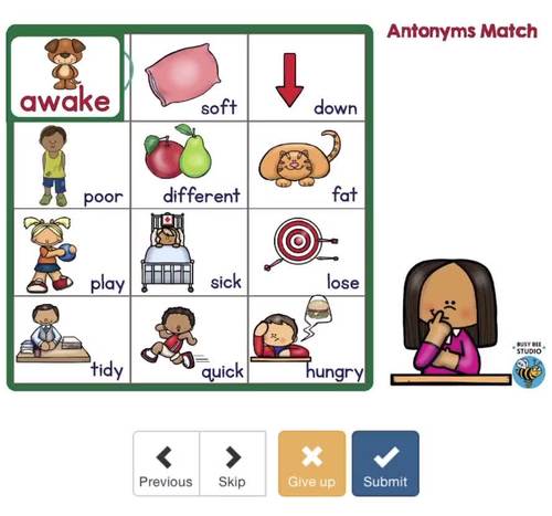 Antonyms (Set 3) | Word to Picture Match | Boom Cards | #Distance Learning