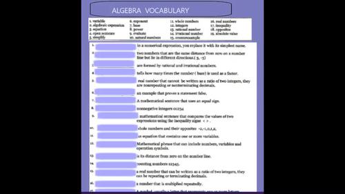 INTRO TO WRITING ALGEBRAIC EQUATIONS; SMART BOARD by Smart Board Math Mart