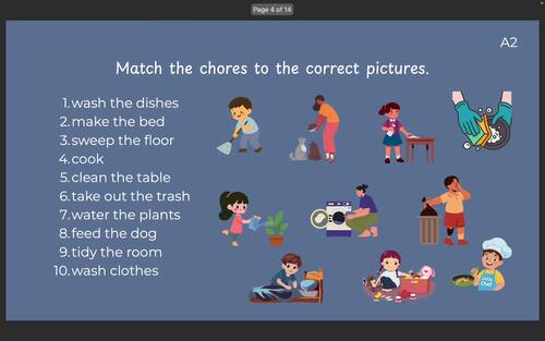 I Am Helping: Present Continuous & Chores (Young Learners Presentation)