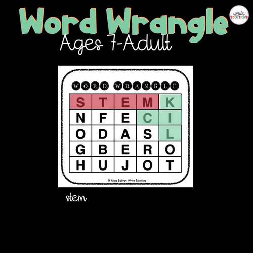 Word Game by Write Solutions | TPT