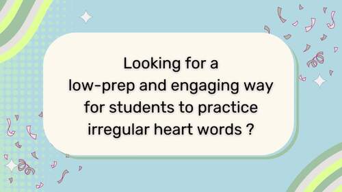 Irregular Heart Word Card Games | UFLI Foundations Aligned | Sight Word ...