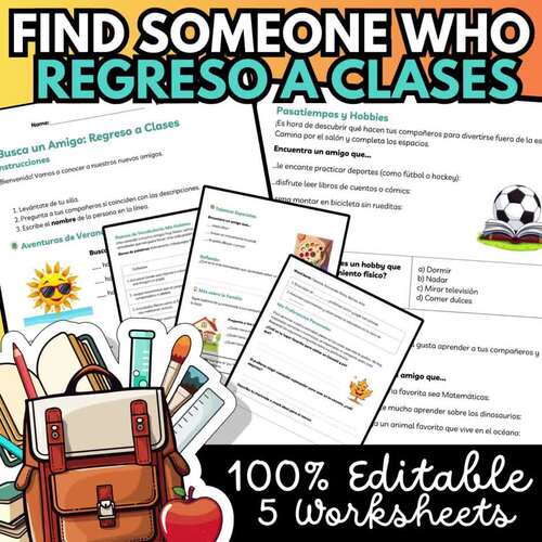 Encuentra a Alguien Que... | Find Someone Who Spanish Back to School ...