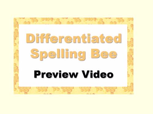 This differentiated spelling bee helps all students a chance to be a ...