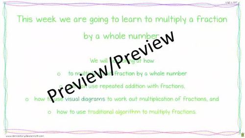 Multiply Fractions By A Whole Number - PowerPoint (4th Grade - 4.NF.4)