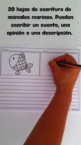 Escritura de Verano Sea Animals Writing Prompts in Spanish Actividades ...