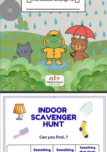 Rainy Day Activity Bundle by Chalk 'n' Cheer Creations | TPT