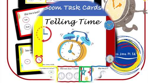 Telling Time First Grade Boom Cards™ Game by Mrs Lena | TPT