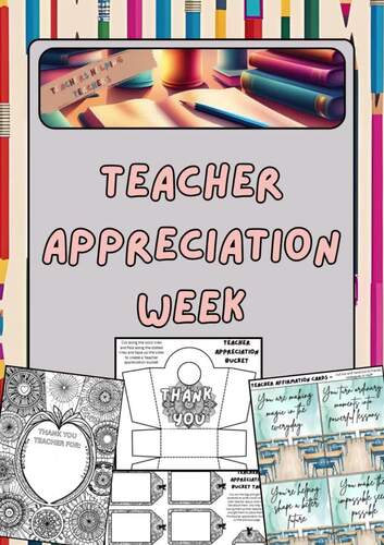 Teacher Appreciation Week Activity Pack – Multiple Activities by ...