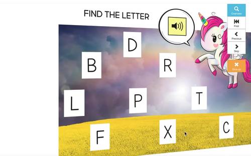 Letter Identification Boom™ Cards Uppercase Letters Unicorns | Letter ID