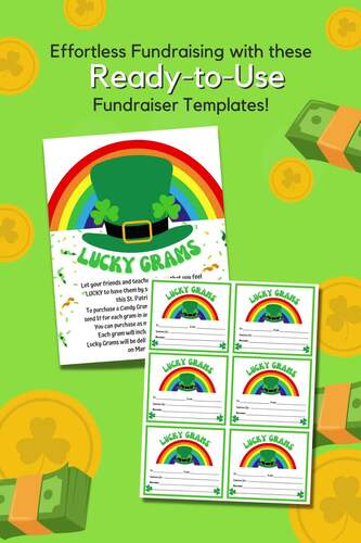 Editable St. Patricks Day Candy Gram Fundraiser Flyer Template | Lucky ...