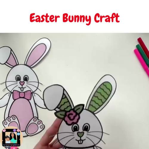 Easter Bunny Craft | Spring Bunny activity by Fun Learning With Us
