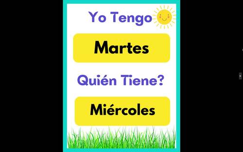 I Have, Who Has? Spanish Days of the Week & Months of the Year Flash ...