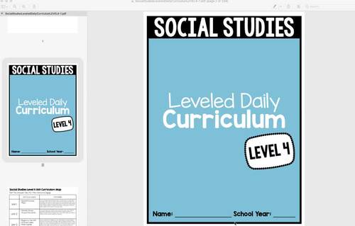 Social Studies Leveled Daily Curriculum {LEVEL 4} by The Autism Helper