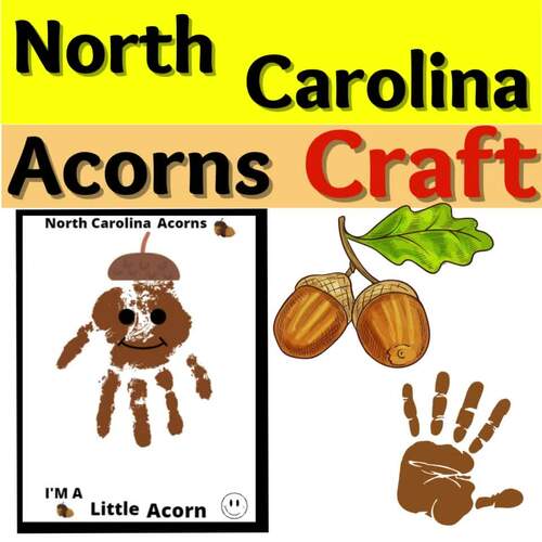 North Carolina Craft Activity Acorn Hand Print Fall Resource Art Activities