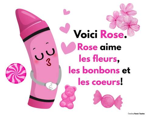 French Colours Story | Chaque crayon a une couleur | Printable Book ...