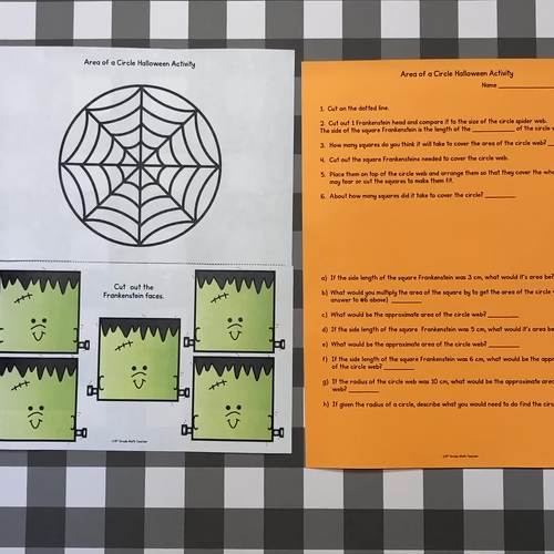Halloween Area of Circles Discovering Pi Inquiry Activity | TPT